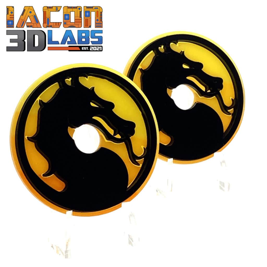 Mortal Kombat Arcade 1Up Joystick Dust Covers (Set of 2) - Iacon 3D Labs