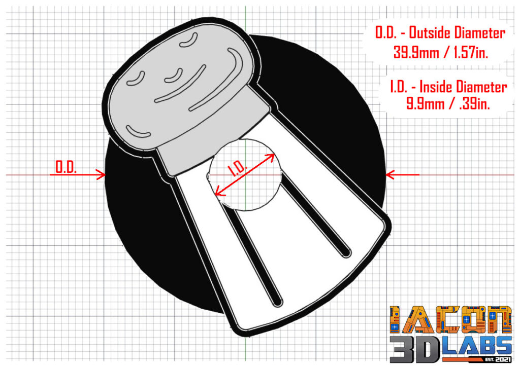 BurgerTime Arcade 1Up Joystick Dust Covers (Set of 2) - Iacon 3D Labs