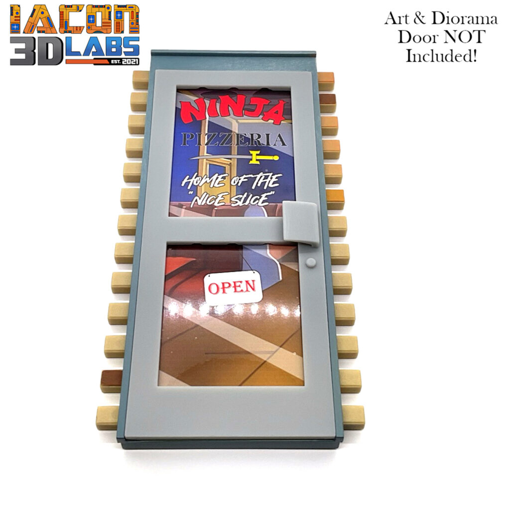 TMNT Street Scene Door Insert (Grey) - Iacon 3D Labs