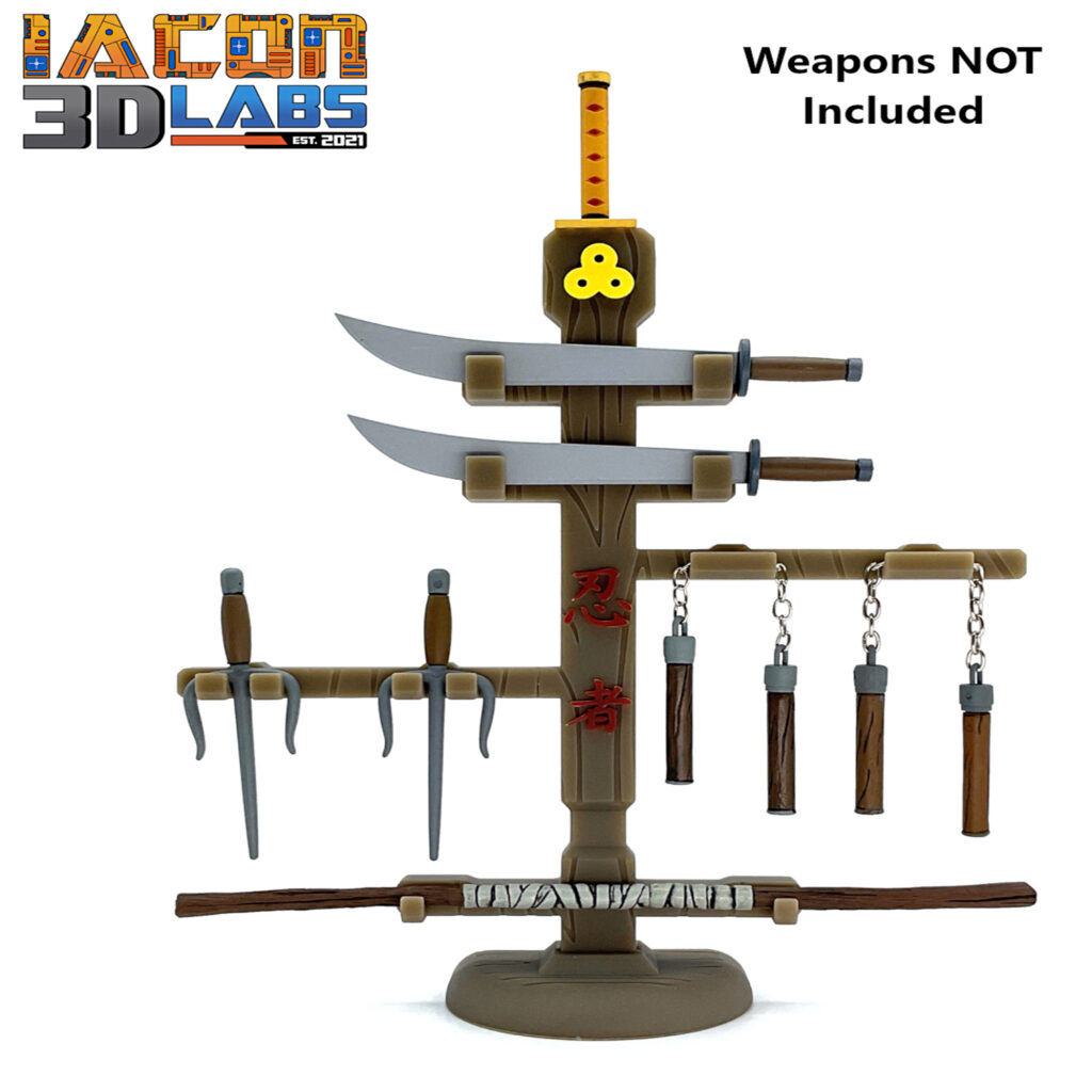 TMNT Turtle Dojo Weapon Stand (Brown) - Iacon 3D Labs