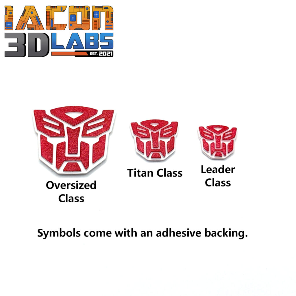Oversized Class Autobot Insignia (Toy or Cartoon Style) - Iacon 3D Labs