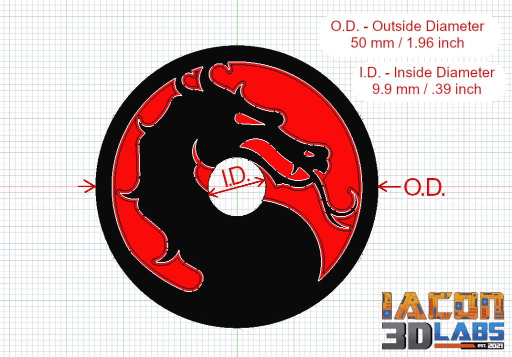 Mortal Kombat Arcade 1Up Joystick Dust Covers Red (Set of 2) - Iacon 3D ...