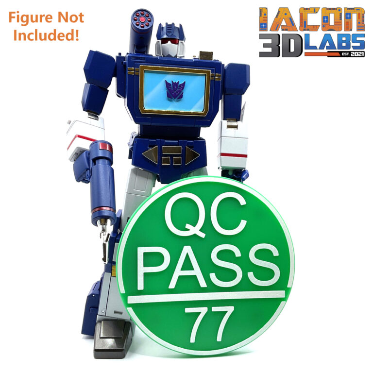 QC Pass Sticker Figure Stand - Iacon 3D Labs