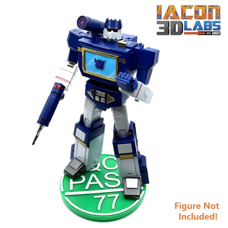 QC Pass Sticker Figure Stand - Iacon 3D Labs